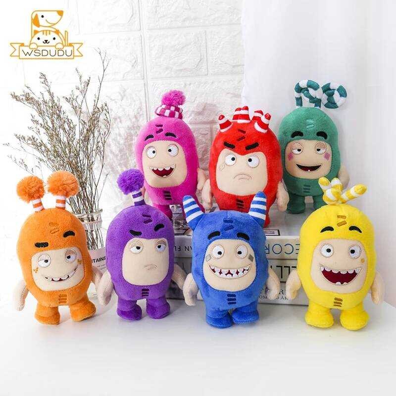 7Pcs Oddbods Cartoon Plush Toy Multi Color Stuffed Animal Set Slick ...
