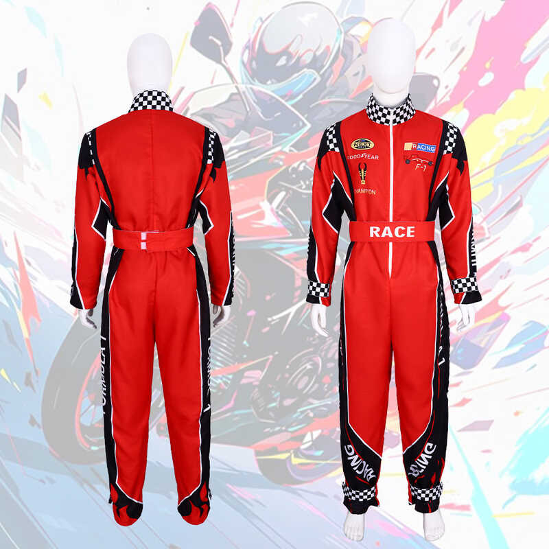Racer Cosplay Costume for Men and Women, Children's Racing Suit, One ...