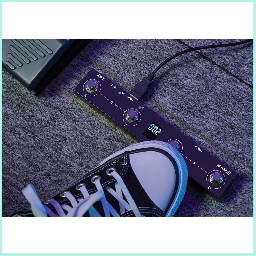 M-vave Chocolate Plus Wireless Midi Controller Keyboard 4 Buttons Foot Switch Supports MIDI Host ...