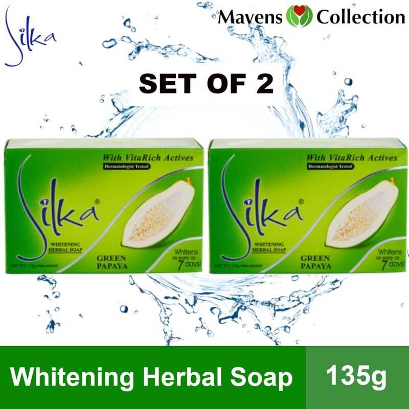 1 Silka 135G Whitening Herbal Soap With Vitarich Actives Green Papaya ...