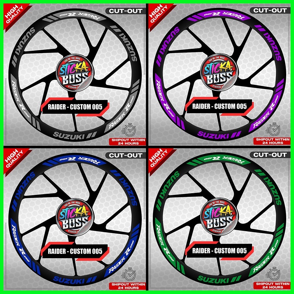 RAIDER R150 MAGS STICKER SET ( 2 MAGS ) - CUSTOM 005 | VINYL WATERPROOF ...