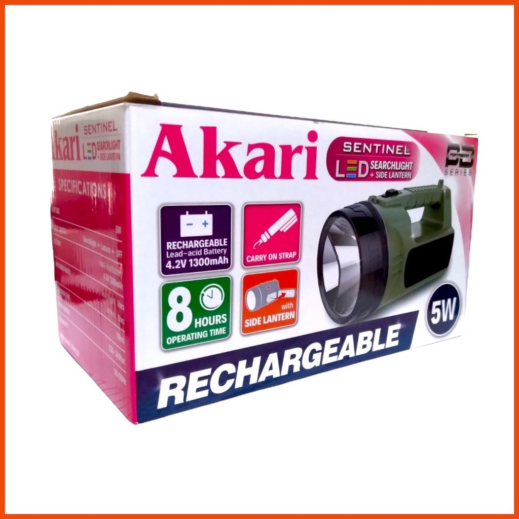 Akari Sentinel LED Search Light with Side Lantern (ARL-6652) | Shopee ...