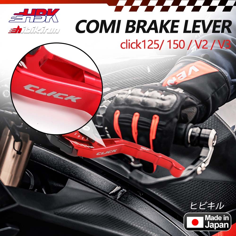 HBK HONDA CLICK 2PCS COMBI CNC ALLOY BRAKE LEVER SET FOR HONDA CLICK V2 ...