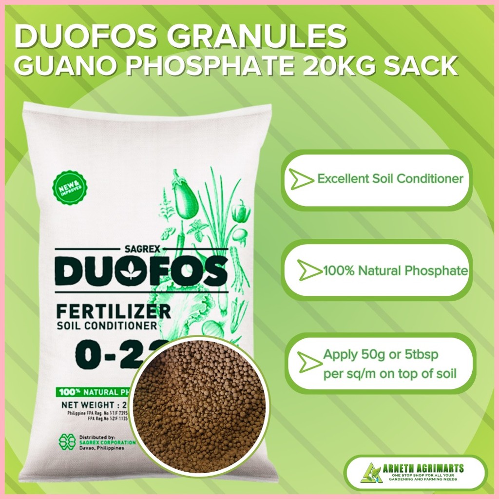 DUOFOS GRANULES / GUANO PHOSPHATE 20 KG SACK - NATURAL PHOSPHATE SOIL ...