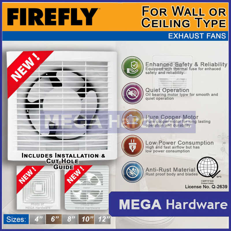 FIREFLY Exhaust Fan For Ceiling Or Wall Ee | Shopee Philippines