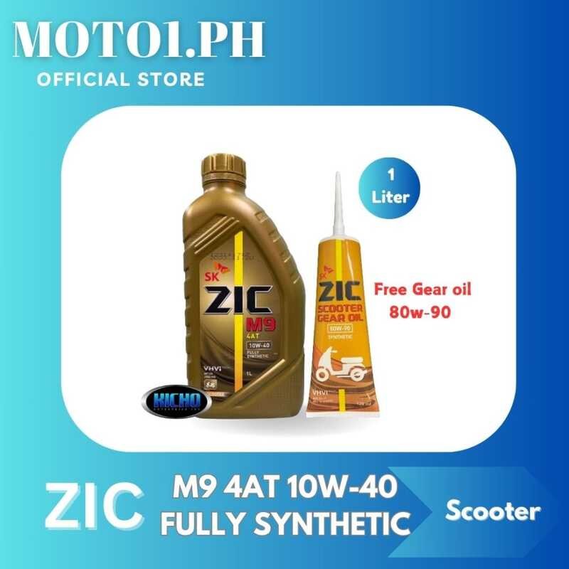 SK ZIC M9 4At 10W40 FULLY SYNTHETIC 800Ml/1L For With FREE Scooter Gear ...