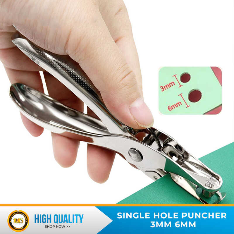 Officom Single Hole 3Mm 6Mm 8 Sheets Punch High-Capacity Stainless ...