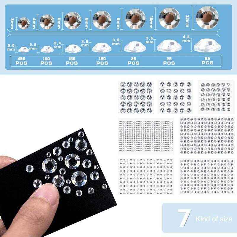 Diamond Stickers, Self-Adhesive Diamond Facial Hair Style Stickers ...