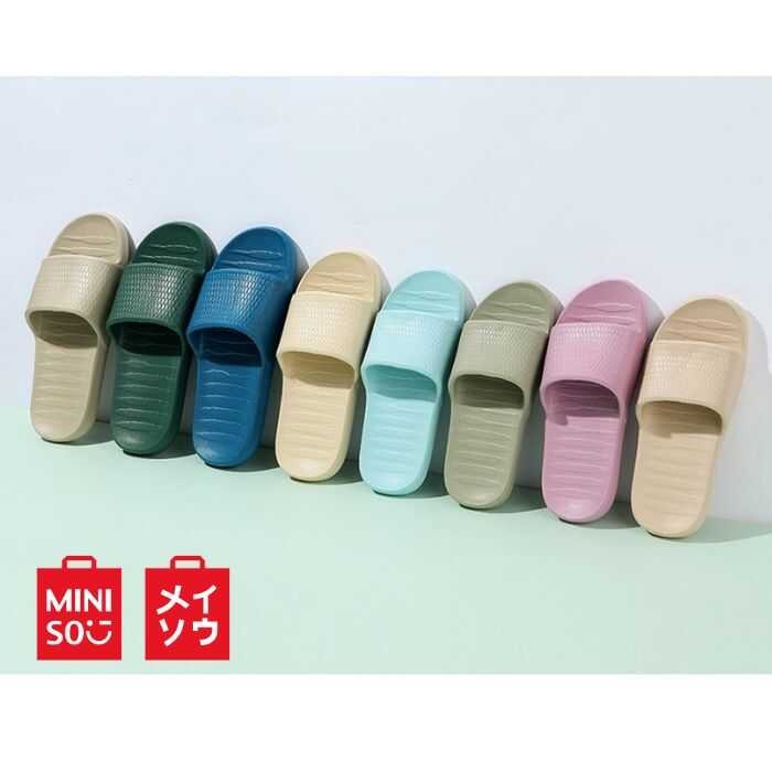 Slippers Men's Miniso Men's And Women's Pattern Sole Honeycomb Plaid ...