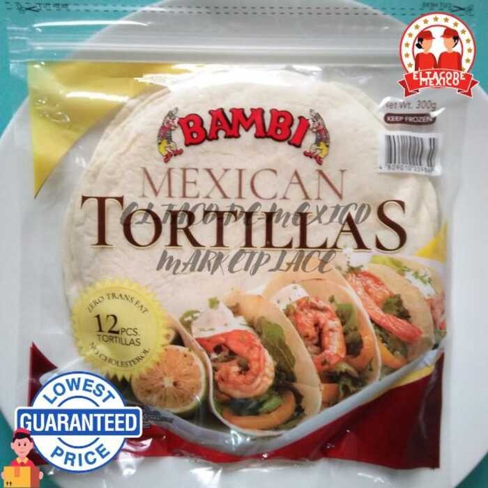 Bambi Tortillas Wrap 12Pcs/Pack X 6" [Soft Tacos, Shawarma Wrap ...