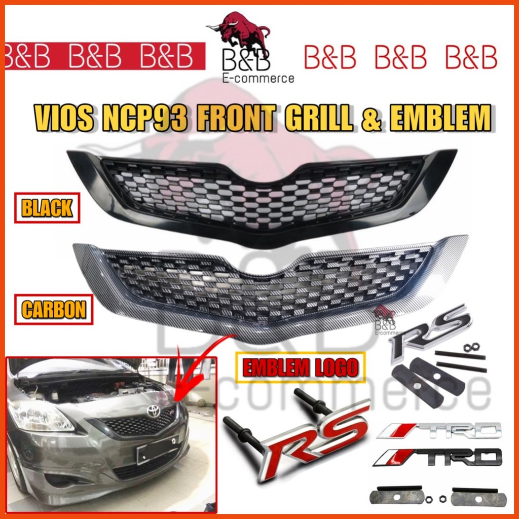 Toyota Vios dugong Grill Black Colour 2007 2008 2009 2010 2011 2012 ...