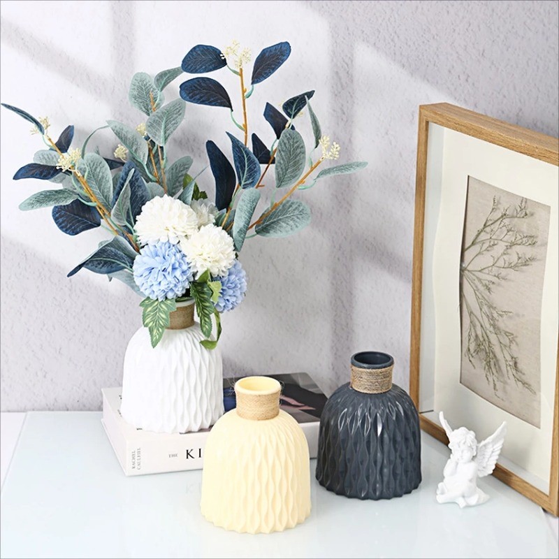 Water Waves Vases Plastic Elegant Flower Pot Artificial Flower Vase For ...