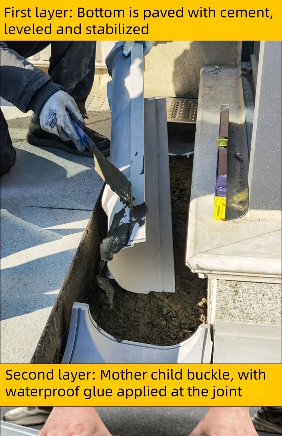 Stainless Steel Cover Resin Drainage Gutter | U-Groove Linear Drain ...