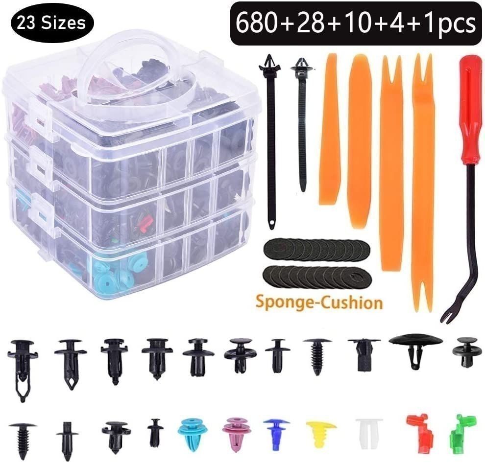 Universal Automotive Clip Kit Multi Size Plastic Fasteners Metal ...