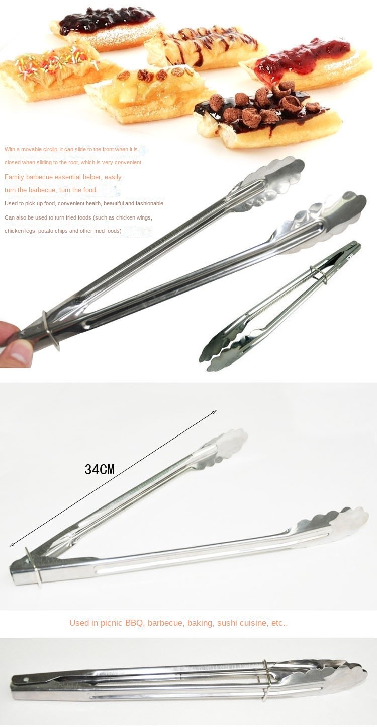 Bump Stainless Steel Barbecue Tongs Food Tongs Bread Tongs Tableware ...