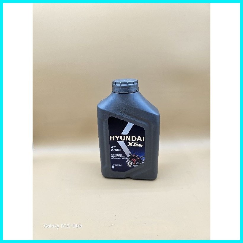 XTEER OIL BY HYUNDAI 4T 20W50 SYNTHETIC API SL JASO MA2 1LITER | Shopee ...