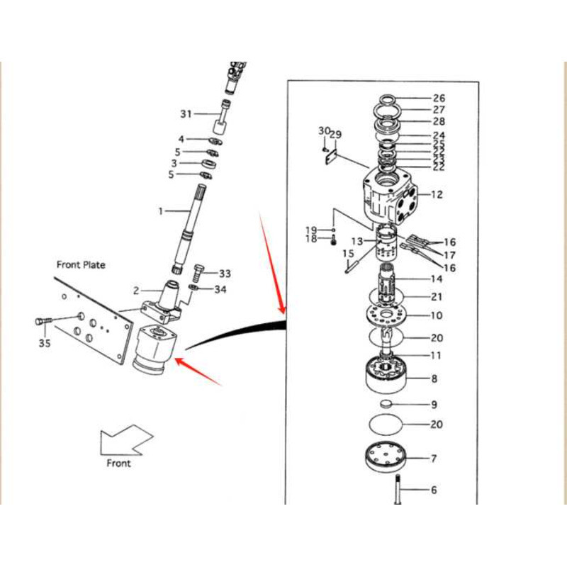 TCM Forklift Steering Gear Assembly, 5-10T TCM Forklift Steering Gear ...