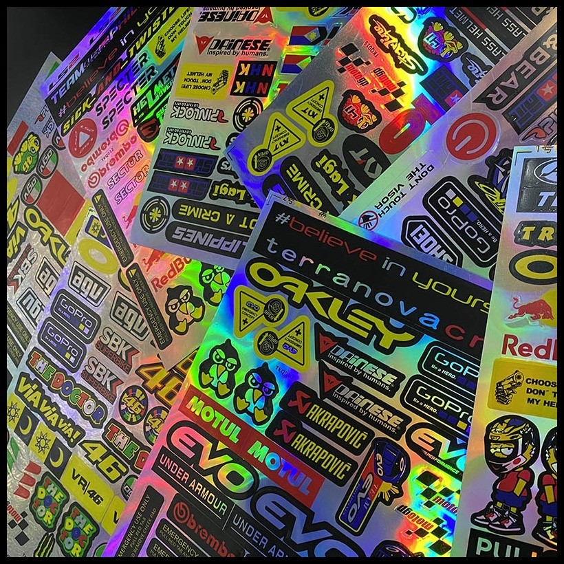 Laser sticker hologram sticker for motorcycle helmet decals | Shopee ...