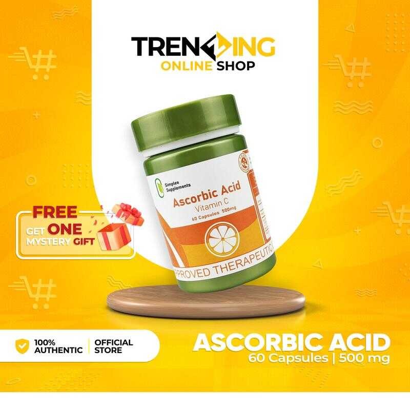 Simplee Ascorbic Acid (Vitamin C) Capsule Supplements – FDA Approved | 500Mg 60 Capsules Daily ...