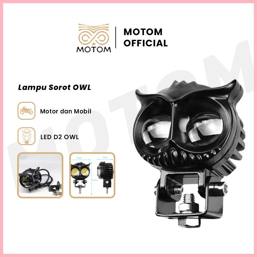 OWL SPOTLIGHT 2 LED 12 VOLT DC YELLOW-WHITE LIGHT / MOTORCYCLE SHOOTING ...
