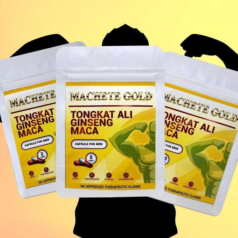 MACHETE GOLD Men's Wellness Capsules Maca Root Extract , Tongkat-Ali ...