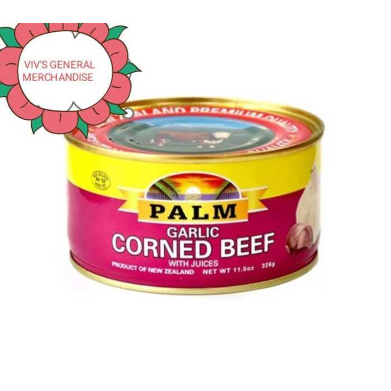 974 Palm Garlic Corned Beef ( 326G ) | Shopee Philippines