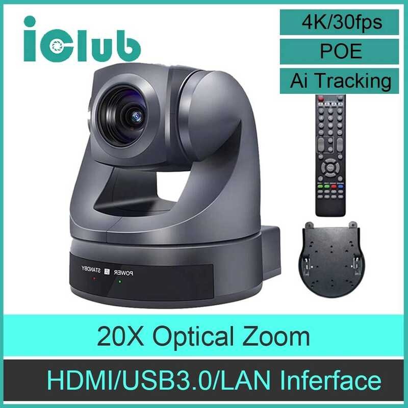 W 4K30fps AI Auto Tracking PTZ Video USB HDMI LAN 20X Zoom Conference ...