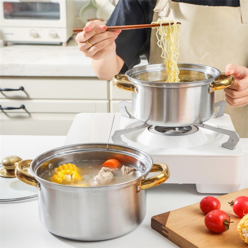 12 PCS Cookware Set Stainless Steel Kitchenware Combination Kitchen ...