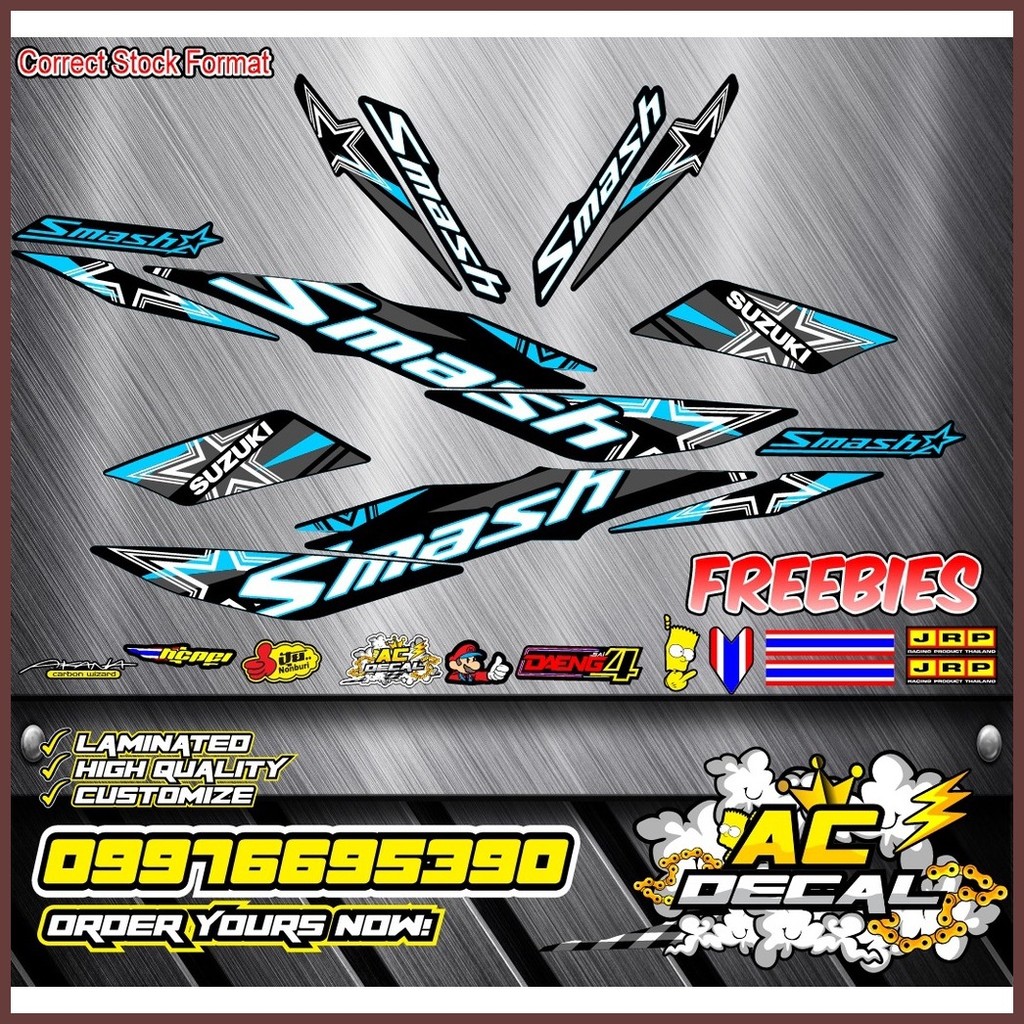 ⇩ ♂ SUZUKI SMASH 115 DECALS CUSTOM COLOR #1 | Shopee Philippines