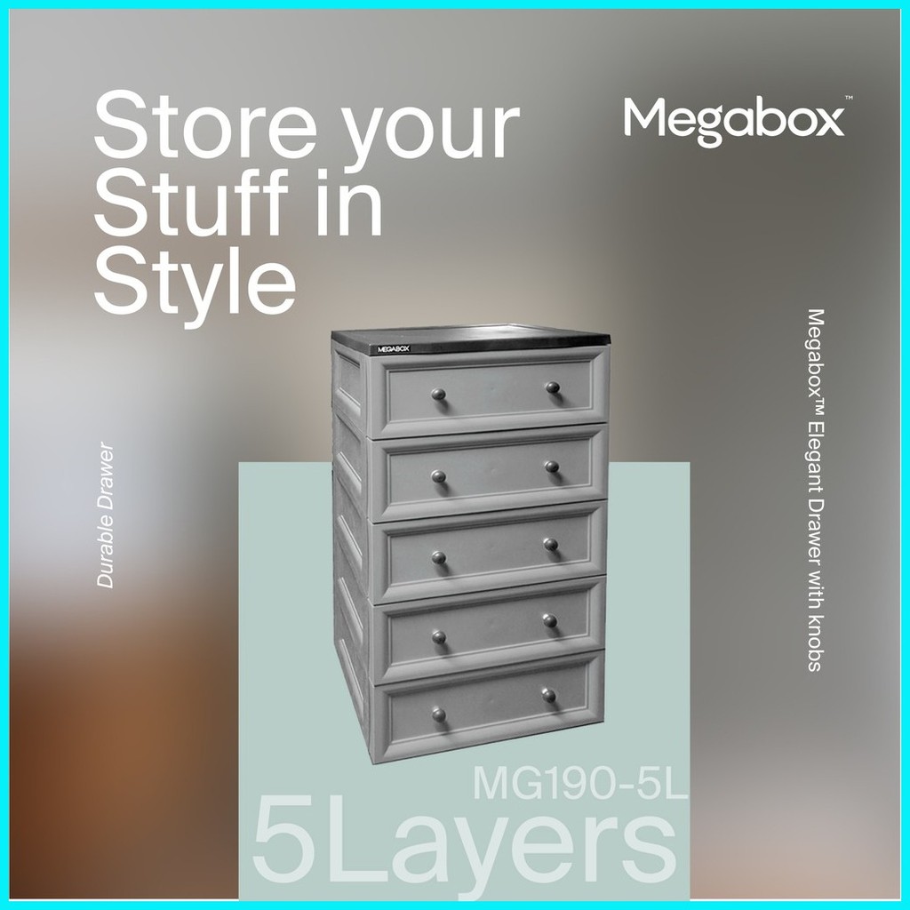 Megabox MG 190-5 Layers Elegant Drawer Do it Yourself (DIY) | Shopee ...