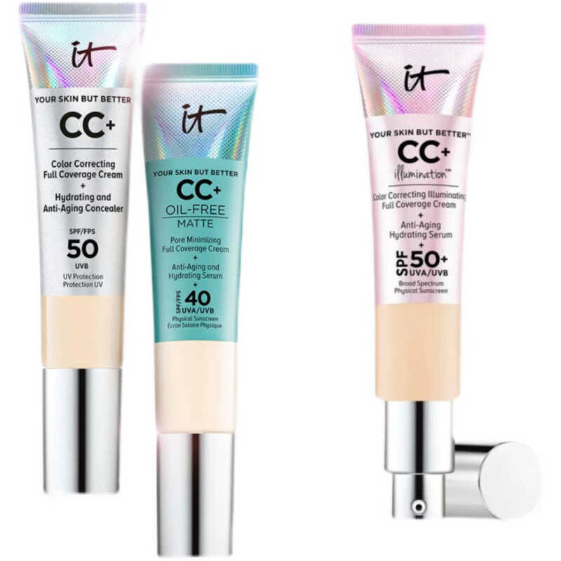 It Cosmetics Bye-Bye Matte Oil-Control CC Cream Spf50 32Ml Green Silver Power Tube Founation B66 ...