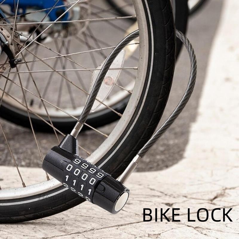 U-Shape Bike Padlock 4 Digital Combination Lock Bike Lock Anti Theft ...