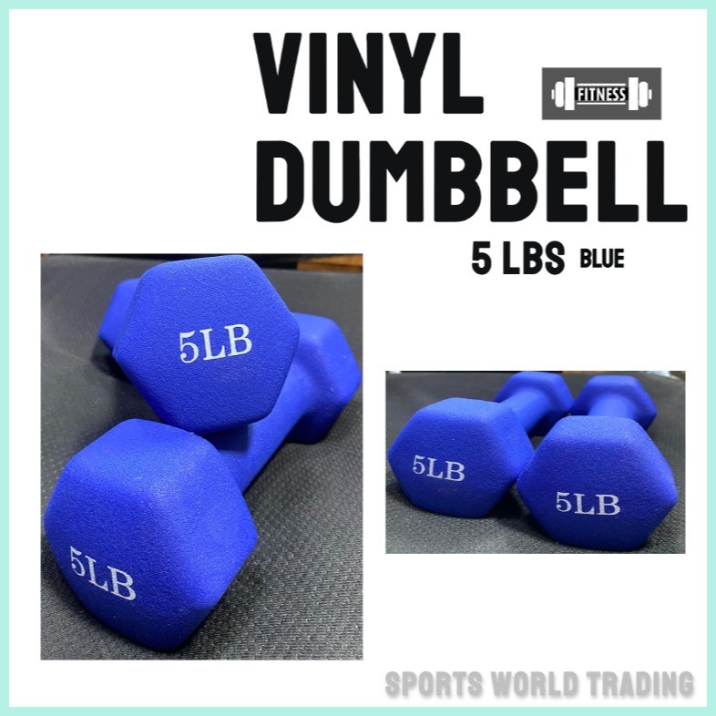 Vinyl Dumbbell Blue 5 lbs ( 2 PCS ) | Shopee Philippines