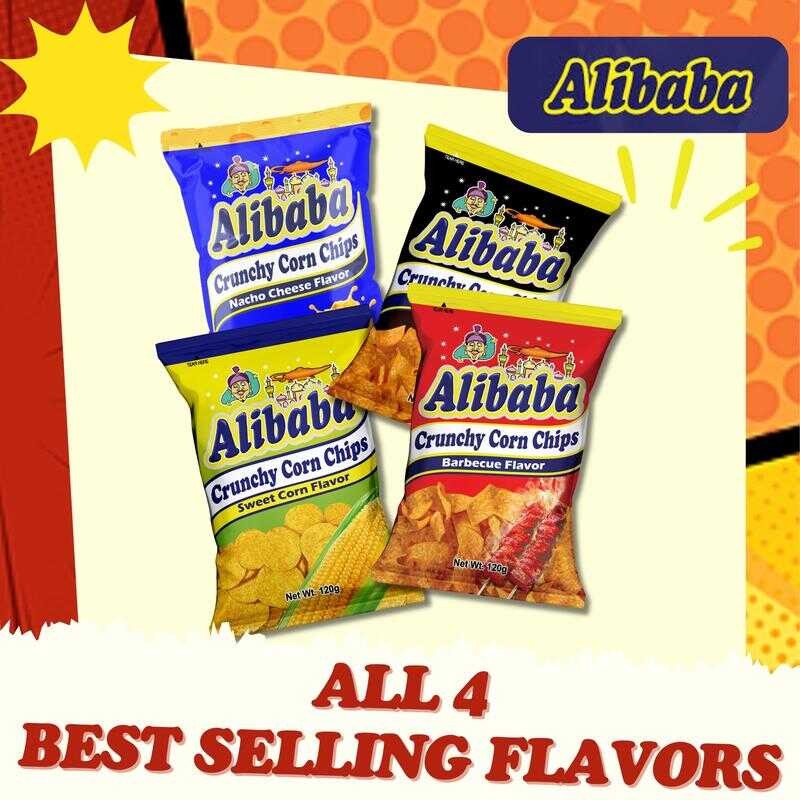 ALIBABA ALL 4 BEST SELLING FLAVORS BUNDLE (1 SWEET Corn, 1X Barbecue ...