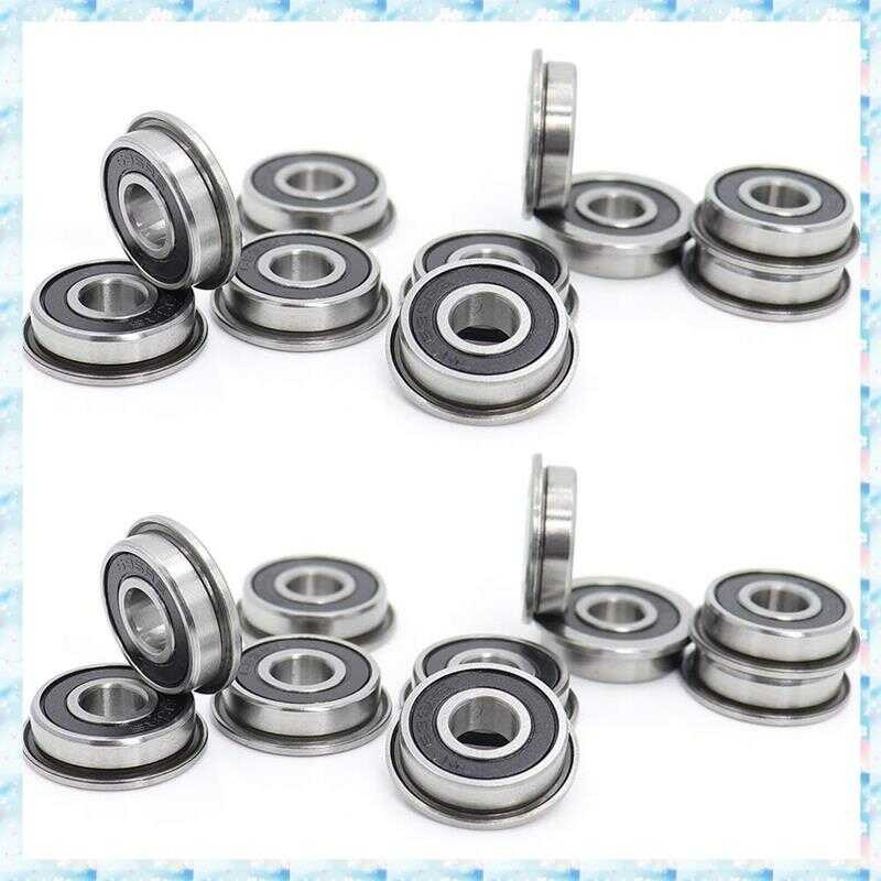 (Pefq) 20Pcs F695- Bearing 5X13x4mm Flanged Miniature Deep Groove Ball ...