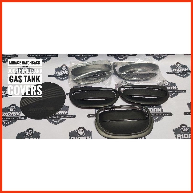 Mirage Hatchback Door Handle Cover and Gas Tank Cover Sets | Shopee ...