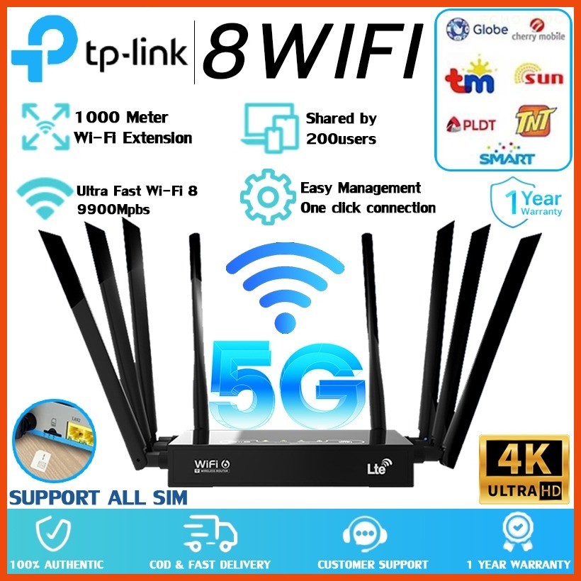 10x network Wifi Router 8 antennas Can insert SIMcard Router Wireless ...
