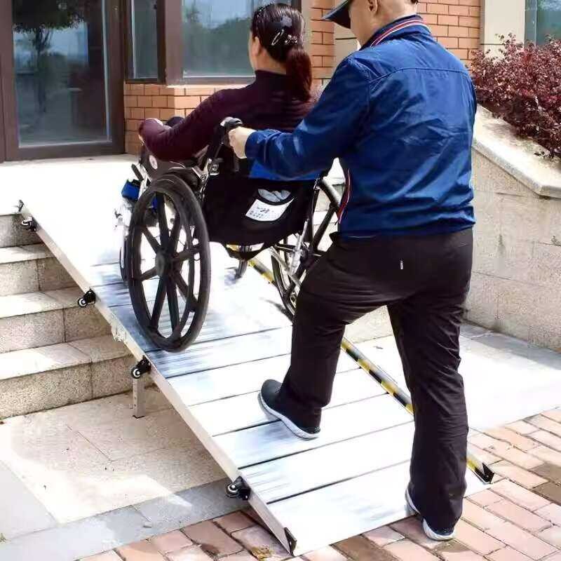 Wheelchair Board Foldable Entry Door Stair Ramp Barrier-Free Access for ...