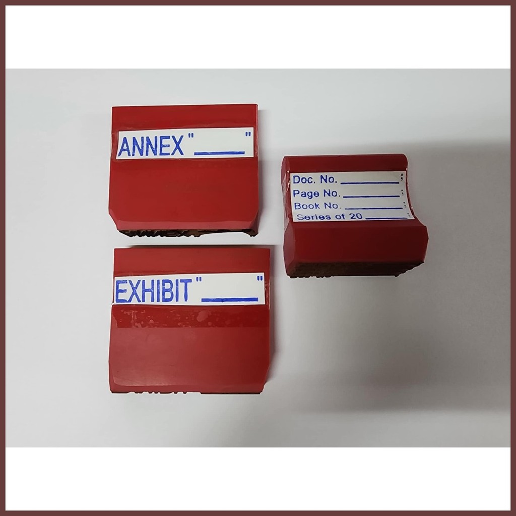 ⚕ ☪ GY Atty EXHIBIT, ANNEX, DOC rubber stamp 3pcs in one set | Shopee ...