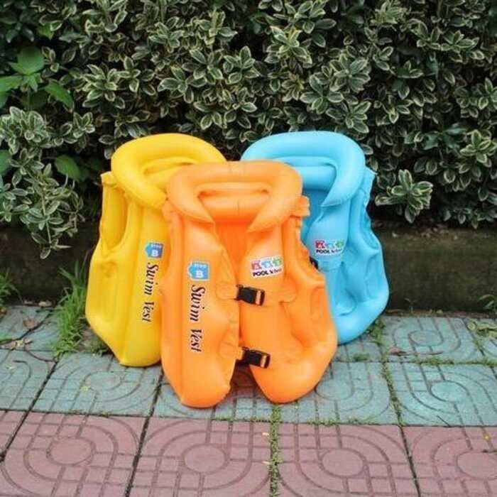 Baby Kids Adjustable Safety Life Vest Anti-Drowing Inflatable Jacket ...