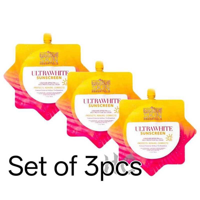 【Set Of 3Pcs】Hikari ULTRA WHITE SUNSCREEN SPF 50++++ WHITENING GLASS ...