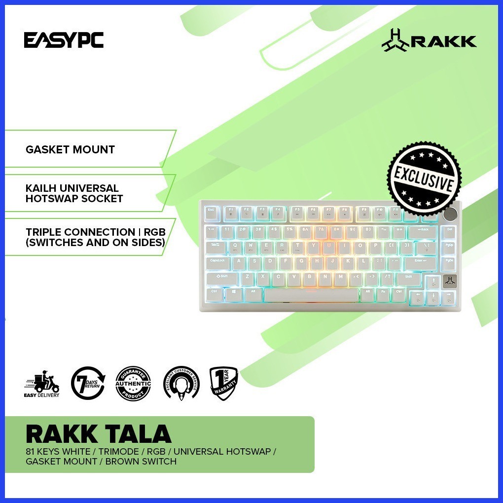 EasyPC| RAKK TALA 81 Keys Trimode wireless mechanical Keyboard| RGB ...