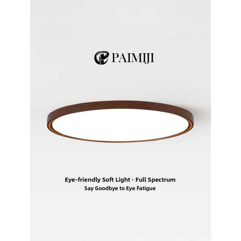 PAIMIJI | Wabi-Sabi Style Thin Walnut Wood Ceiling Light C3c | Shopee ...
