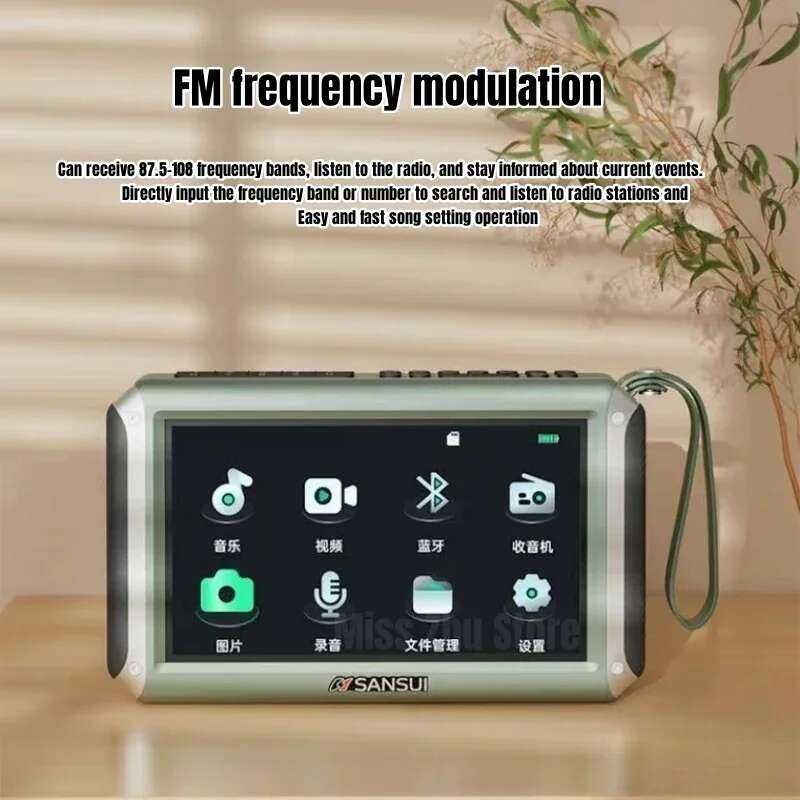 F55 SANSUI Portable FM Radio Display Radio Wireless Bluetooth Speakers ...