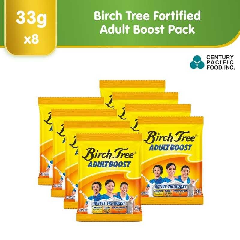 Birch Tree Fortified Powdered Milk Adult Boost 33G Pack Of 8 - Supports ...