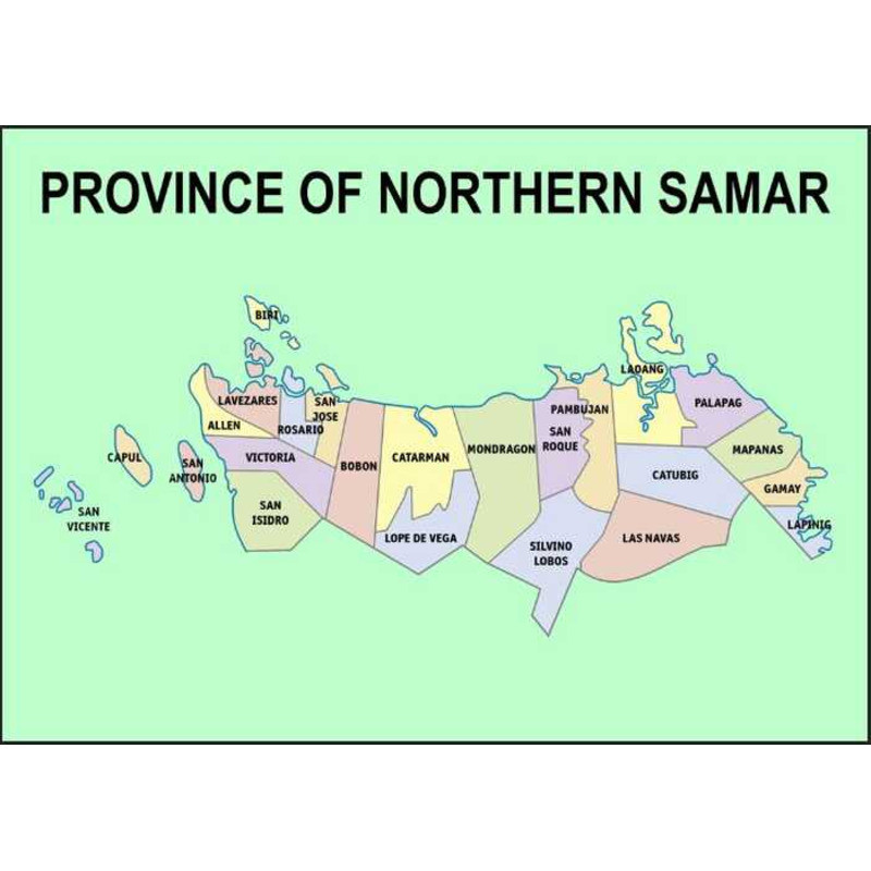 Northern Samar Province Map Waterproof A4 Laminated Chart 3 Fb013 A9 ...