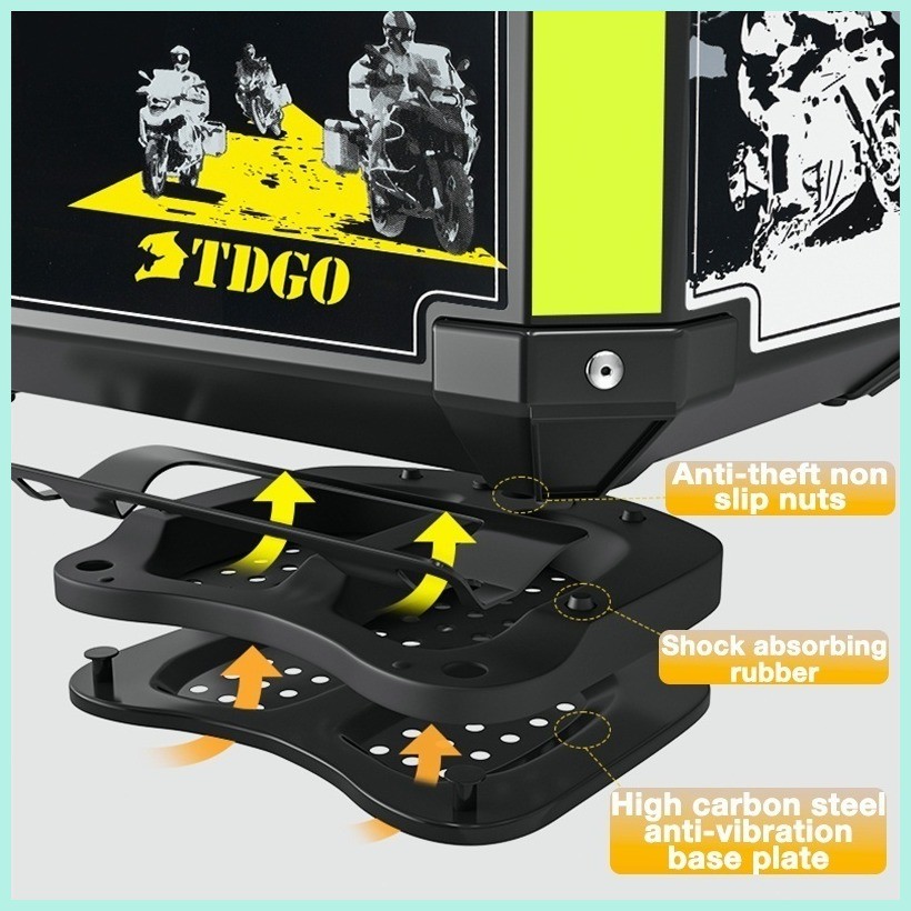 Top Box Motorcycle 45L Lock ABS Box Motorcycle Top Box 45L Waterproof ...