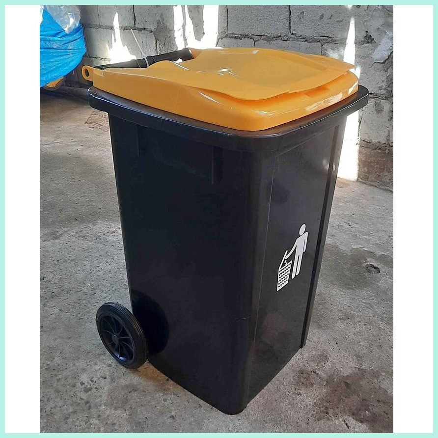 Nikko Trash Bin Trash Can with Wheels 100L Basurahan Garbage Bin no ...