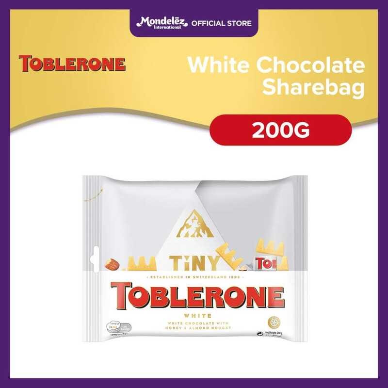 Toblerone Mini Swiss White Chocolate Bar - With Honey And Al Nougat ...