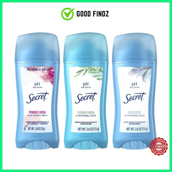 Secret Antiperspirant Deodorant 73g Unscented / Shower Fresh / Powder ...